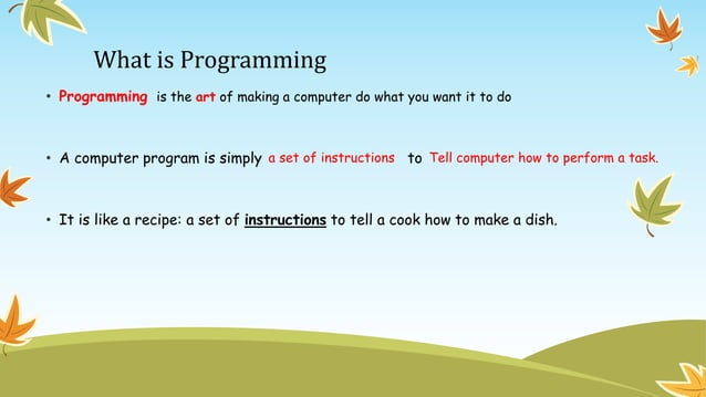 Scratch for kids language in Program.pptx | Programming Languages | Computing