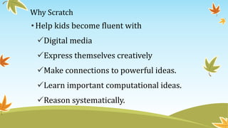 Scratch for kids language in Program.pptx | Programming Languages ...