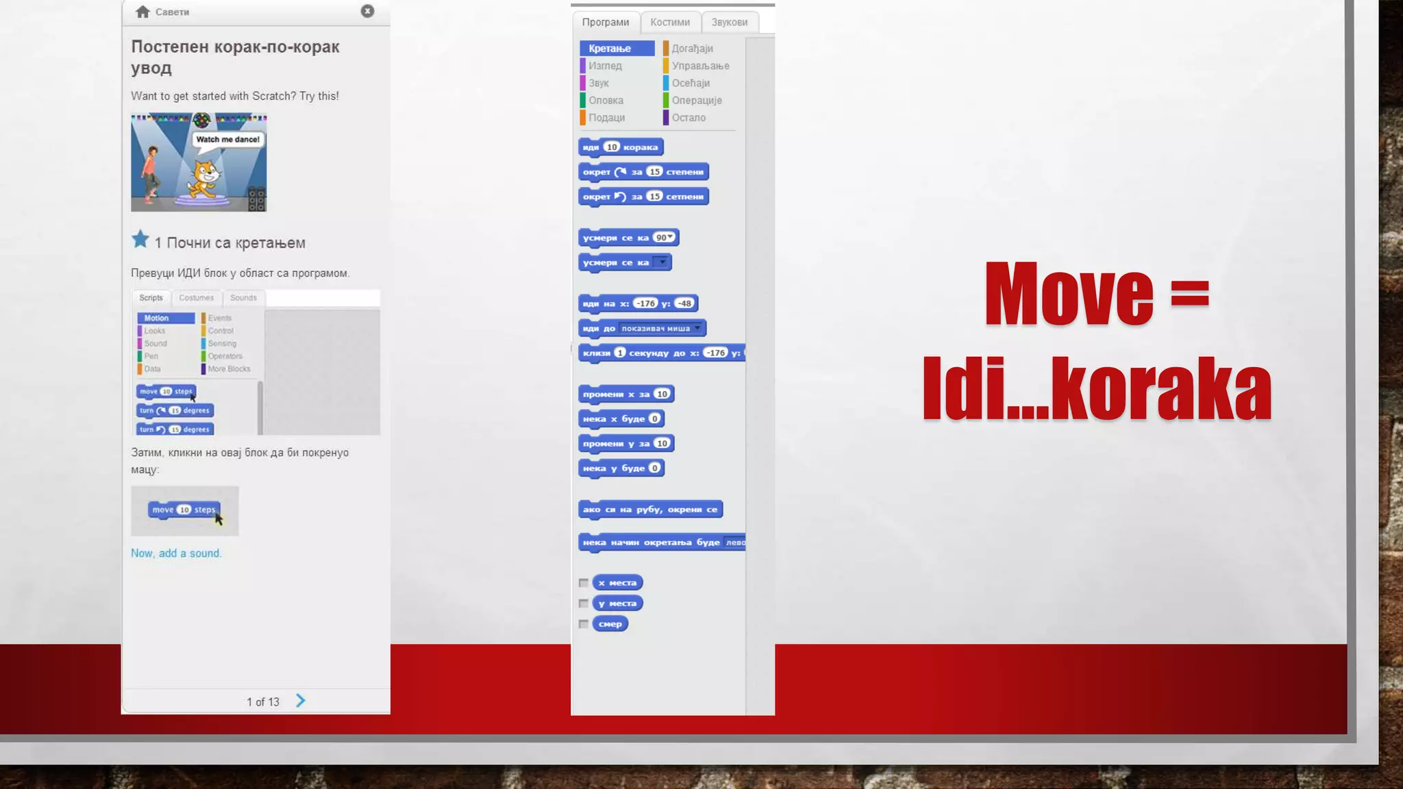 Scratch uputstvo za pocetnike | PPTX