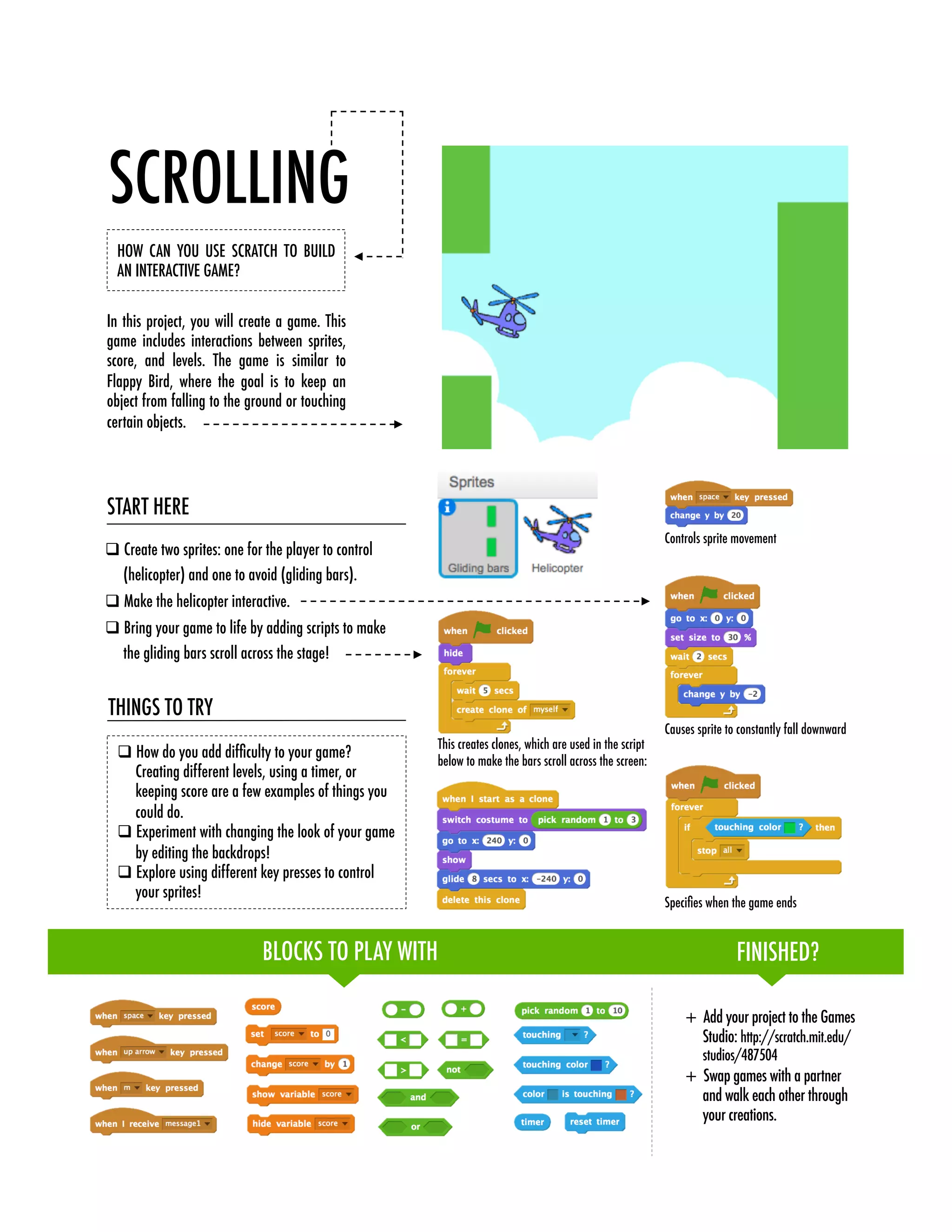 Scratch worksheets compilation activities | PDF