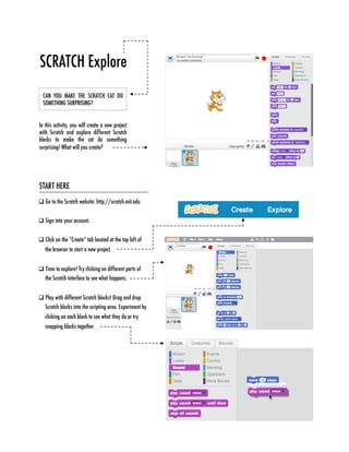 Scratch worksheets compilation activities | PDF