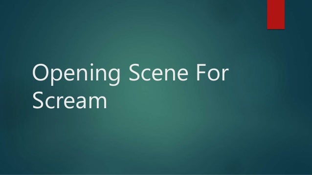 Scream Opening Scene