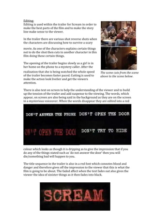 Scream 1996 Trailer - Detailed Description | PDF