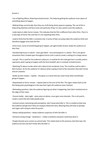 Scream 1 notes | DOCX
