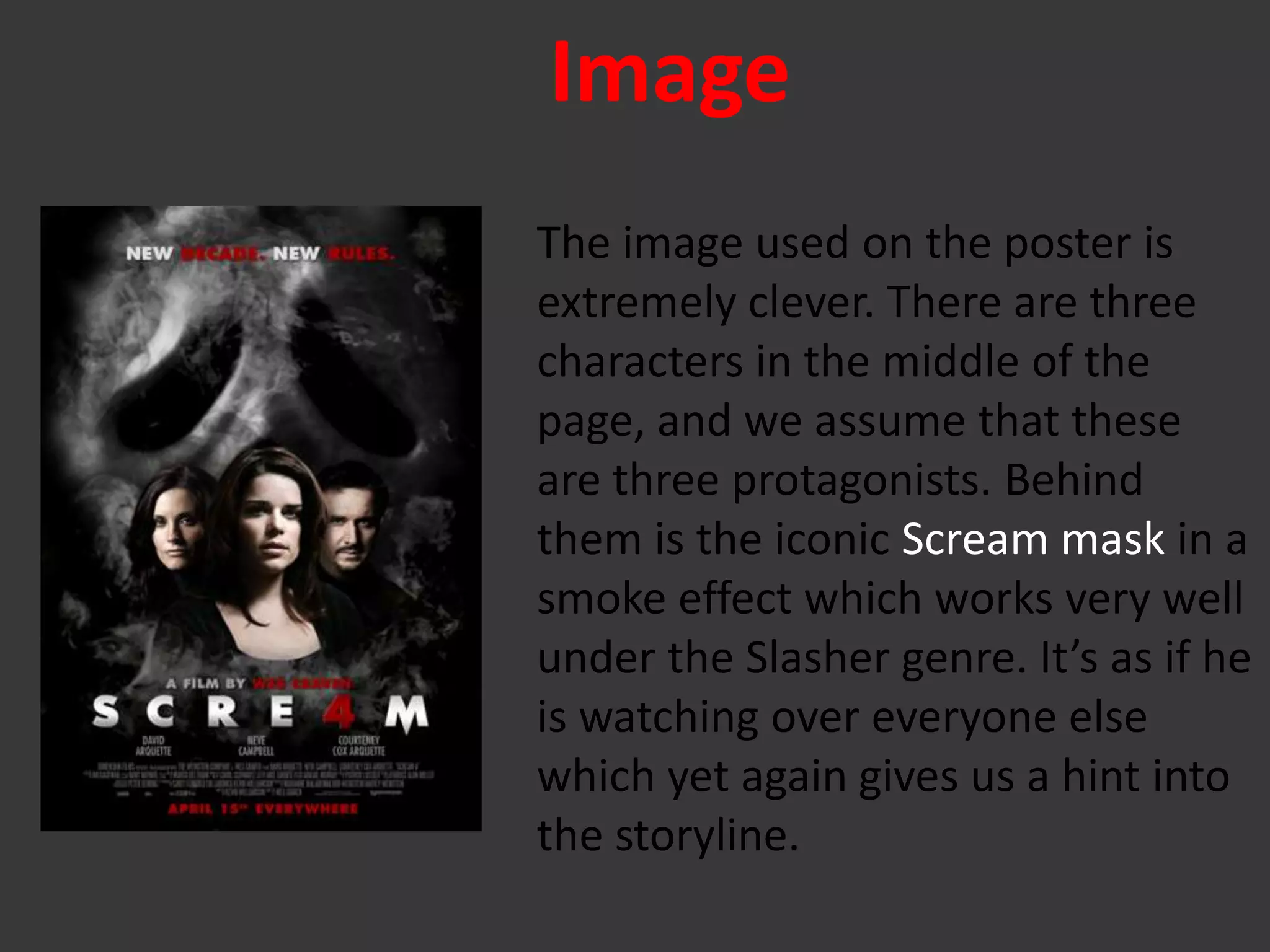 Scream 4 poster Analysis | PPT