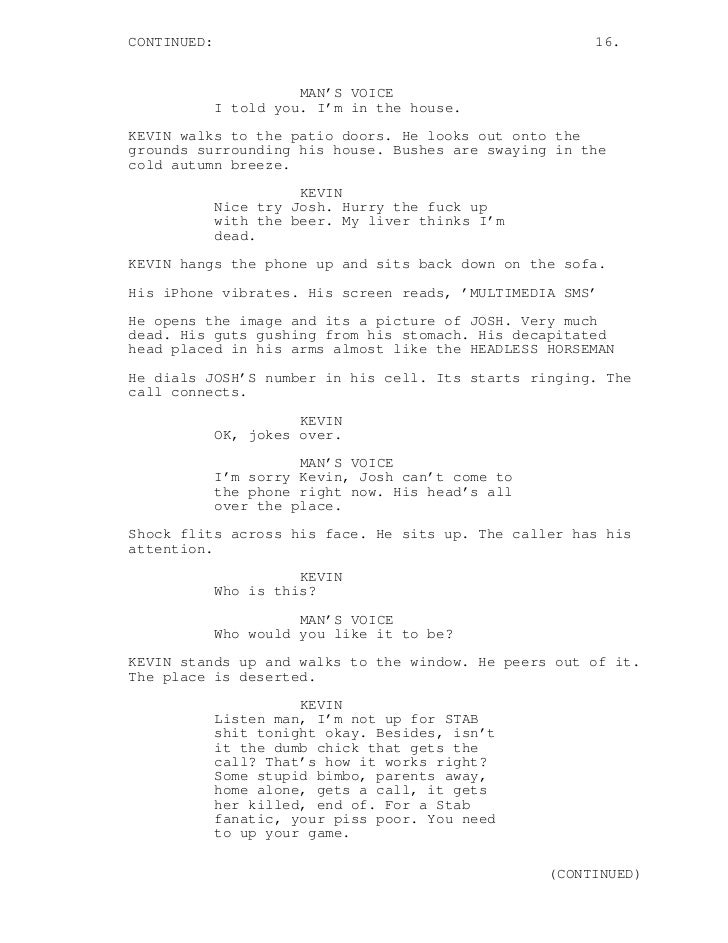 Scream 5 Opening Scene Final Draft