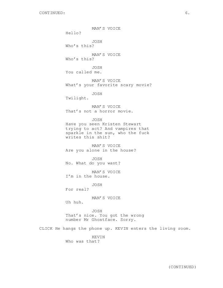 Scream 5 Opening Scene Final Draft