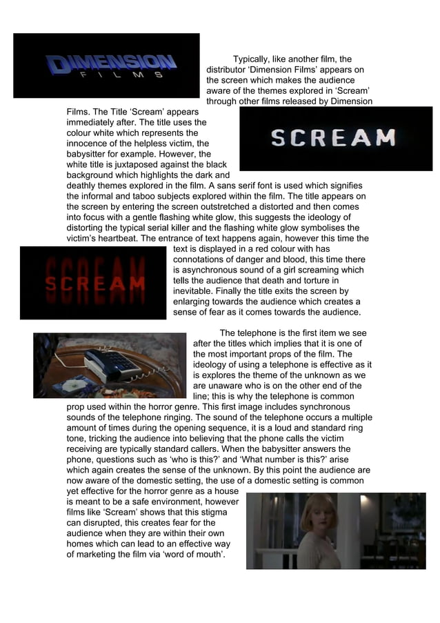 Scream Analysis | DOC