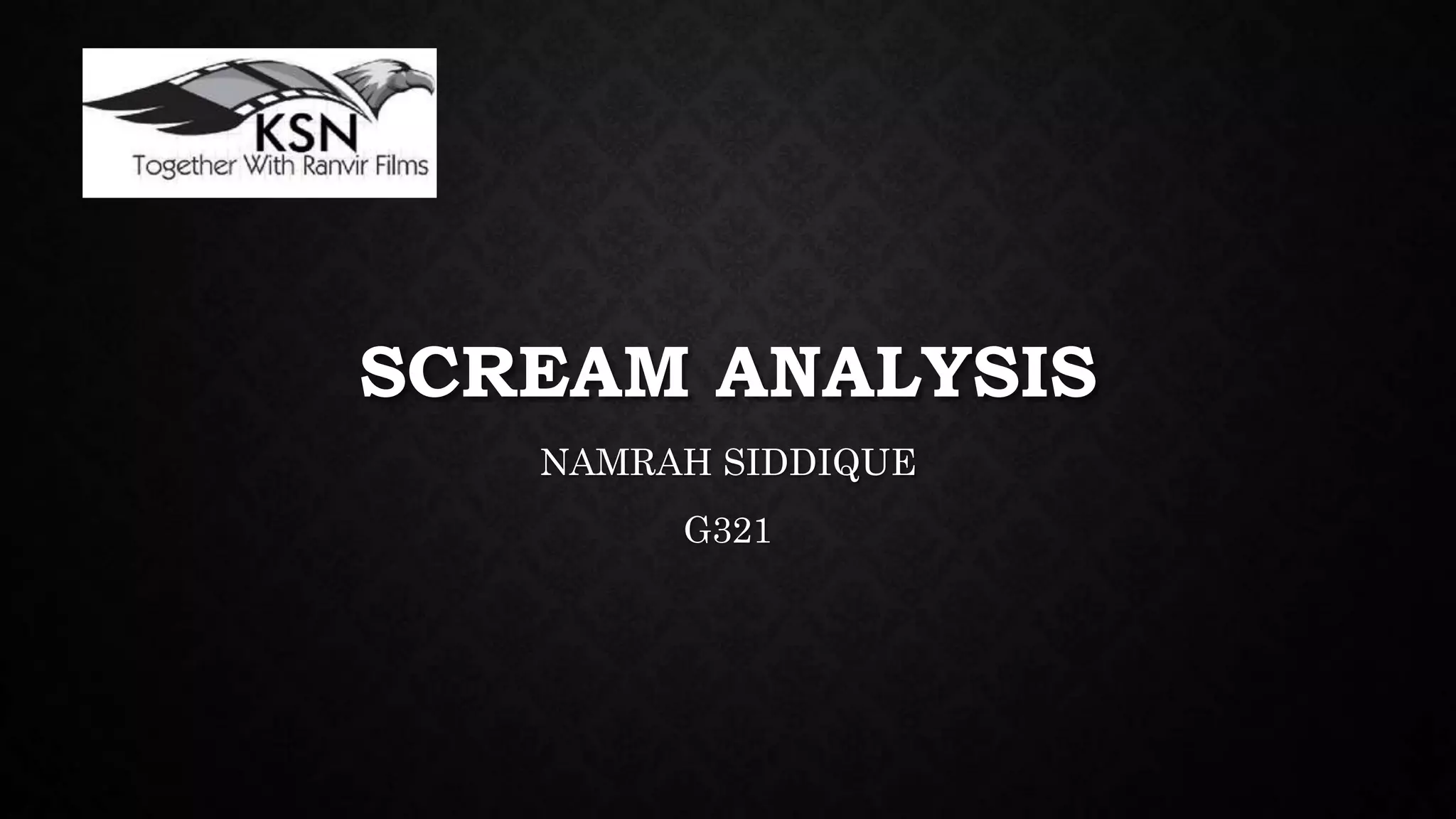 Analysis of Scream | PPTX