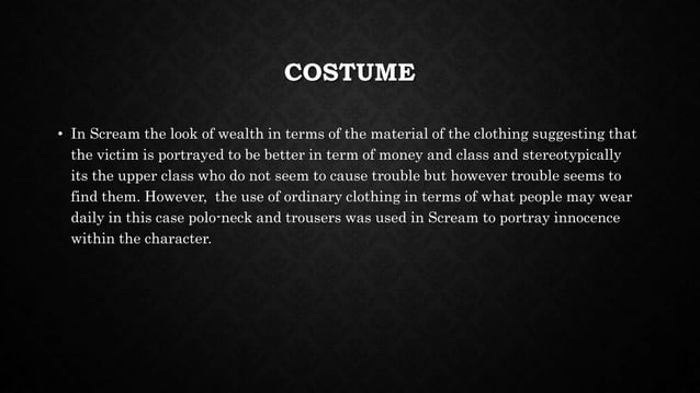 Analysis of Scream | PPT