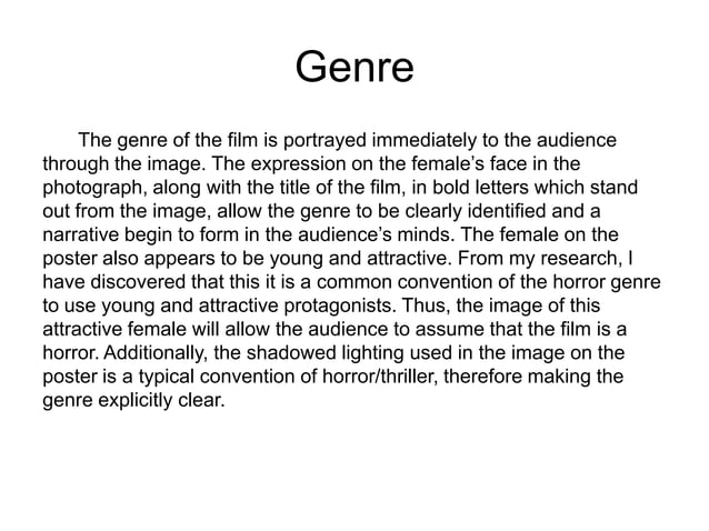 Scream film poster analysis | PPTX | Horror | Genres