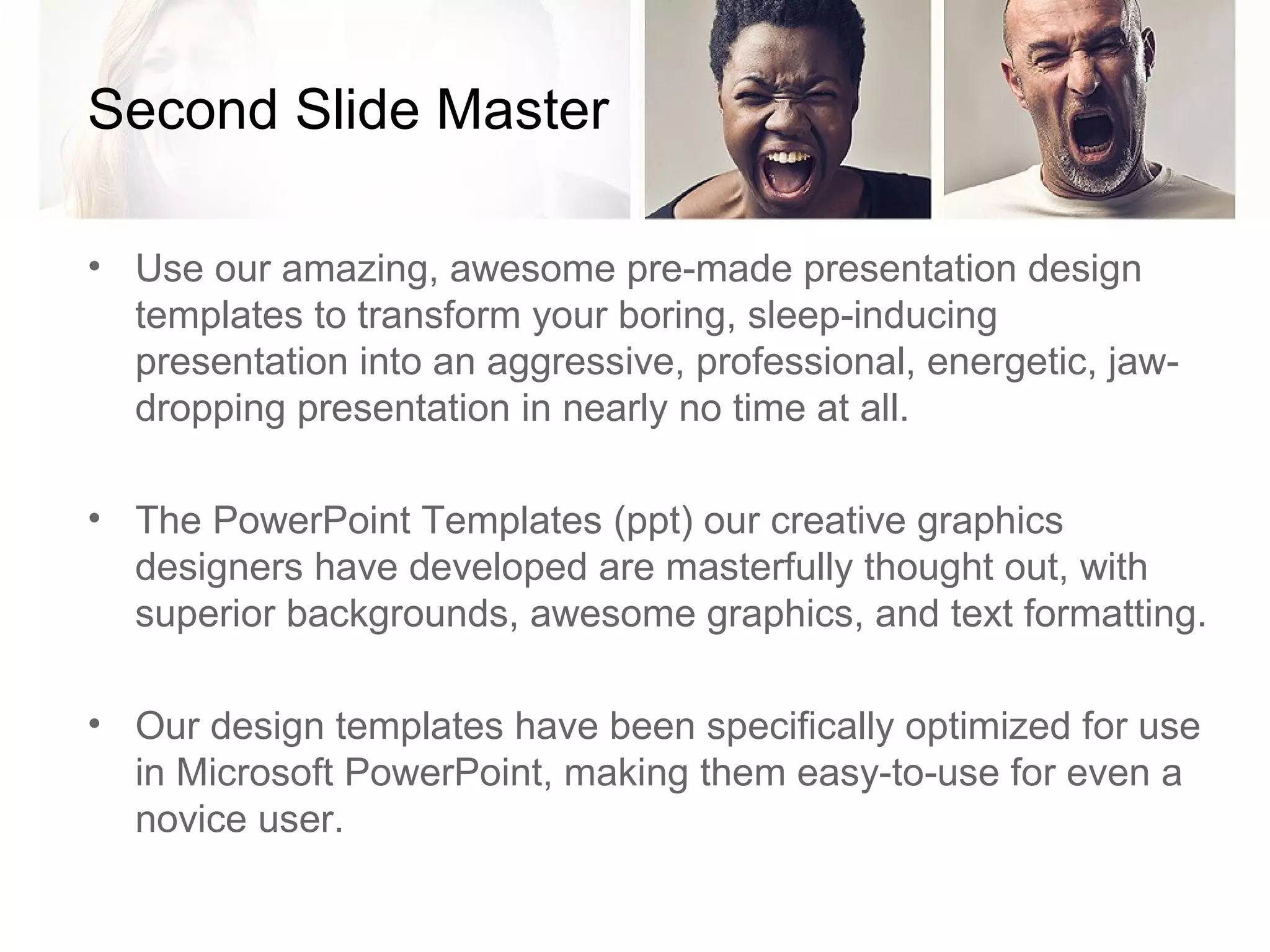 Screaming People PowerPoint Template | PPT