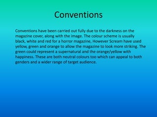 Scream magazine analysis | PPT