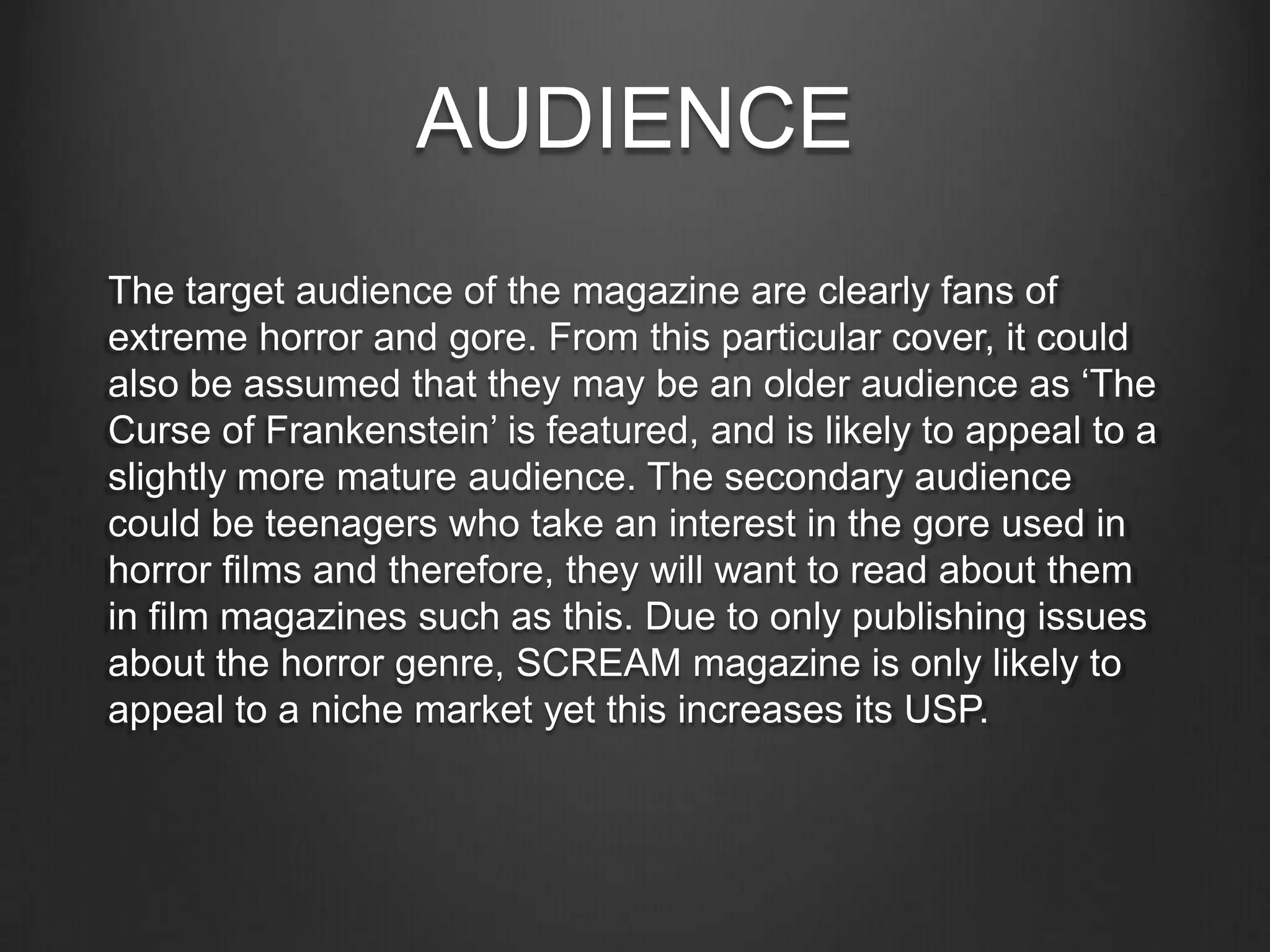 Scream magazine analysis | PPT