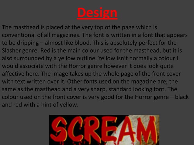 Scream Magazine Cover Analysis | PPT