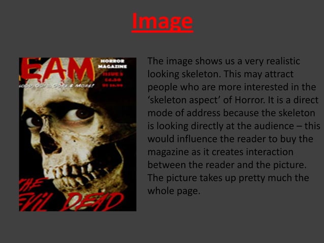 Scream Magazine Cover Analysis | PPT