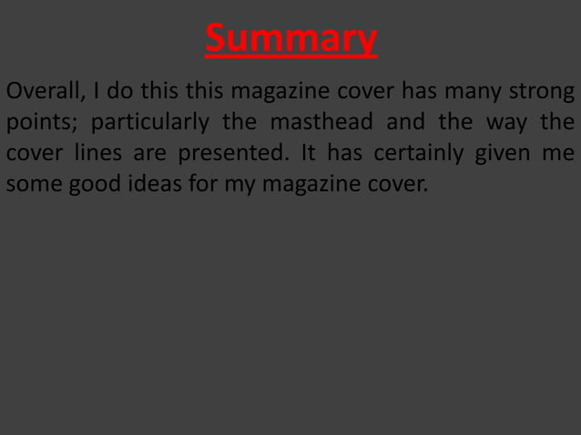 Scream Magazine Cover Analysis | PPT