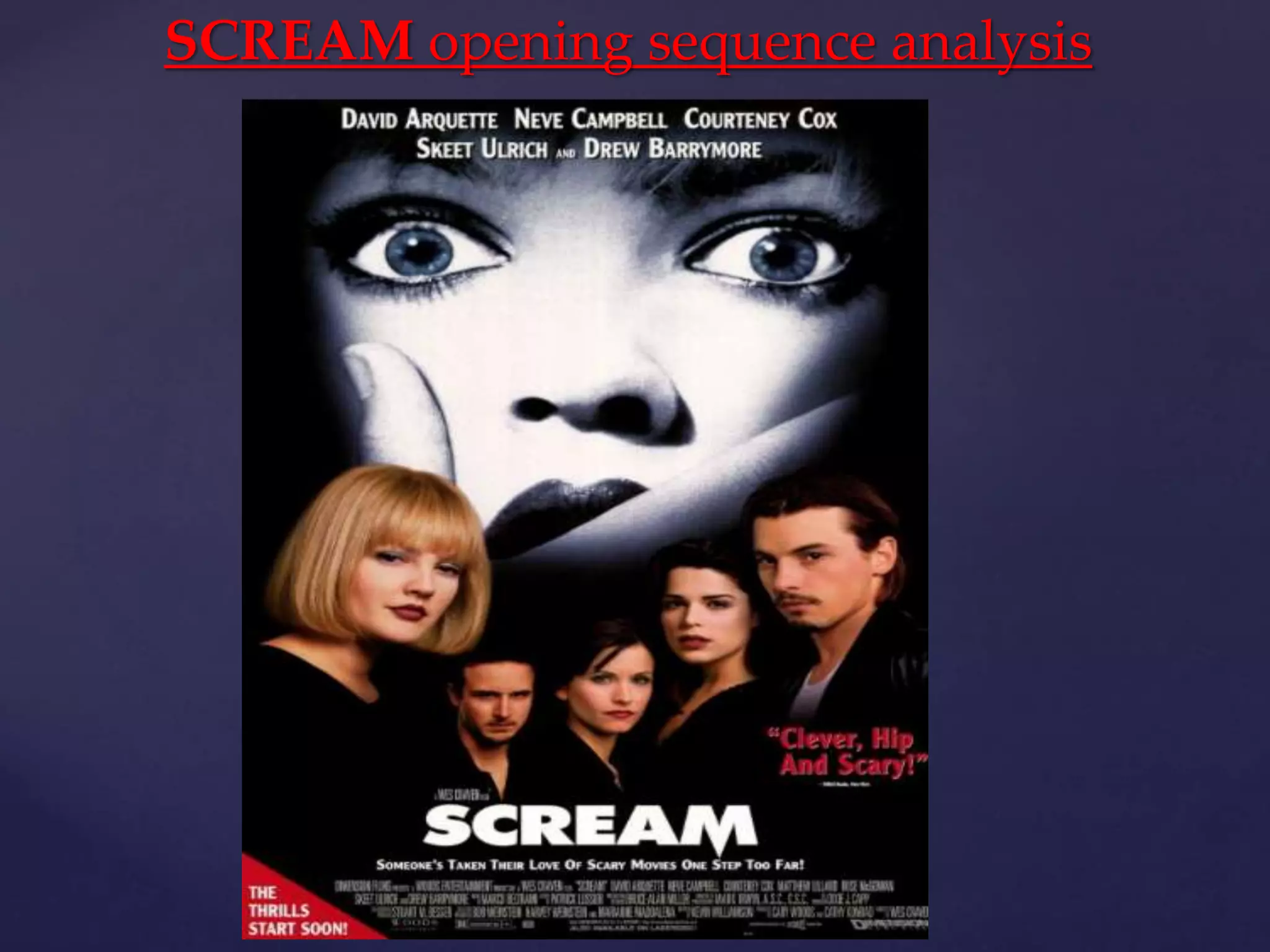 Scream opening scene analysis | PPTX