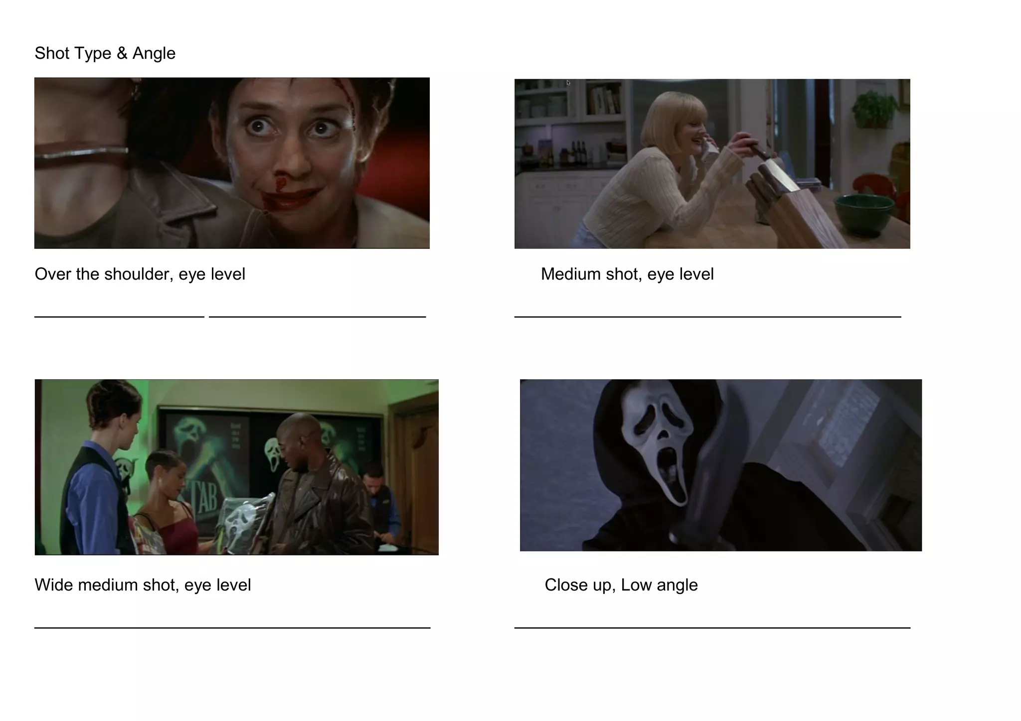 Scream shot type angle | PPT