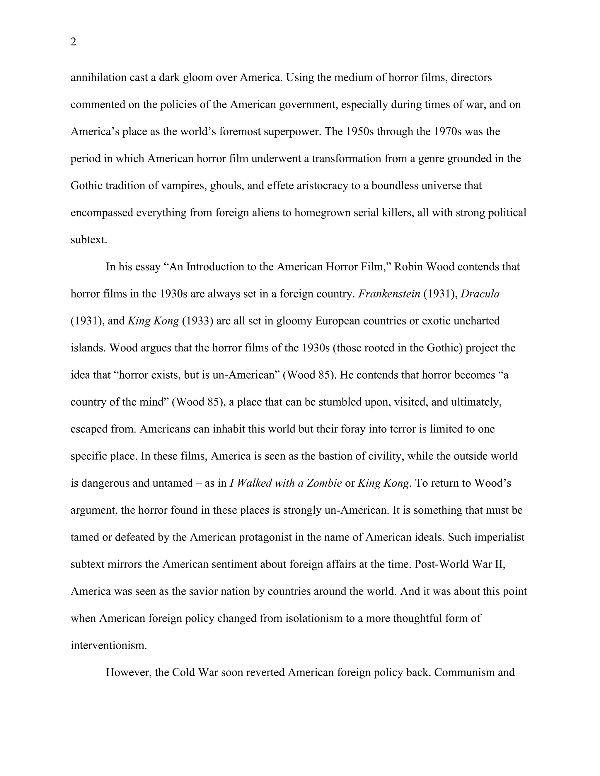 Screams of Revolution: Political Statements in American Horror Films | PDF