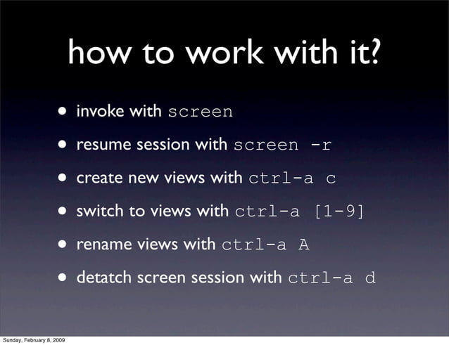 GNU Screen | ZIP | Operating Systems | Computer Software and Applications