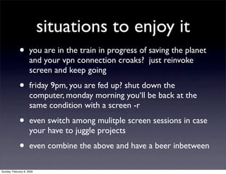 GNU Screen | ZIP | Operating Systems | Computer Software and Applications