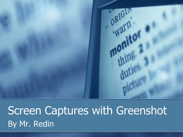 Screen Captures With Greenshot | PPTX