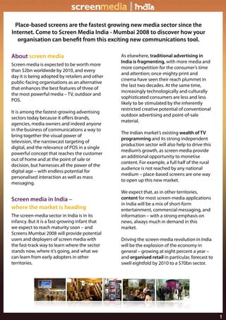 Screen Media Mumbai Overview Xs | PDF