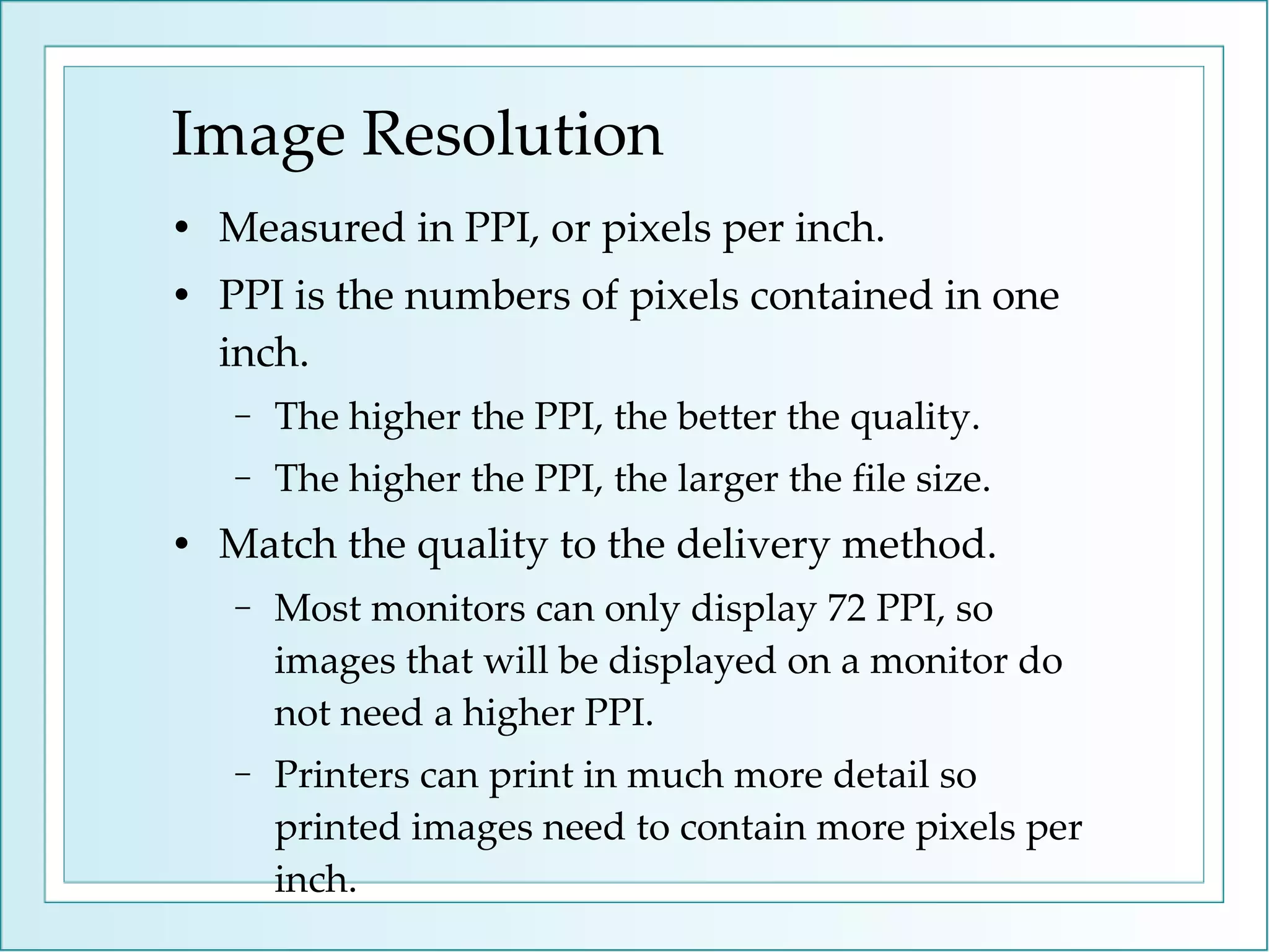 Screen and image resolution | PPT