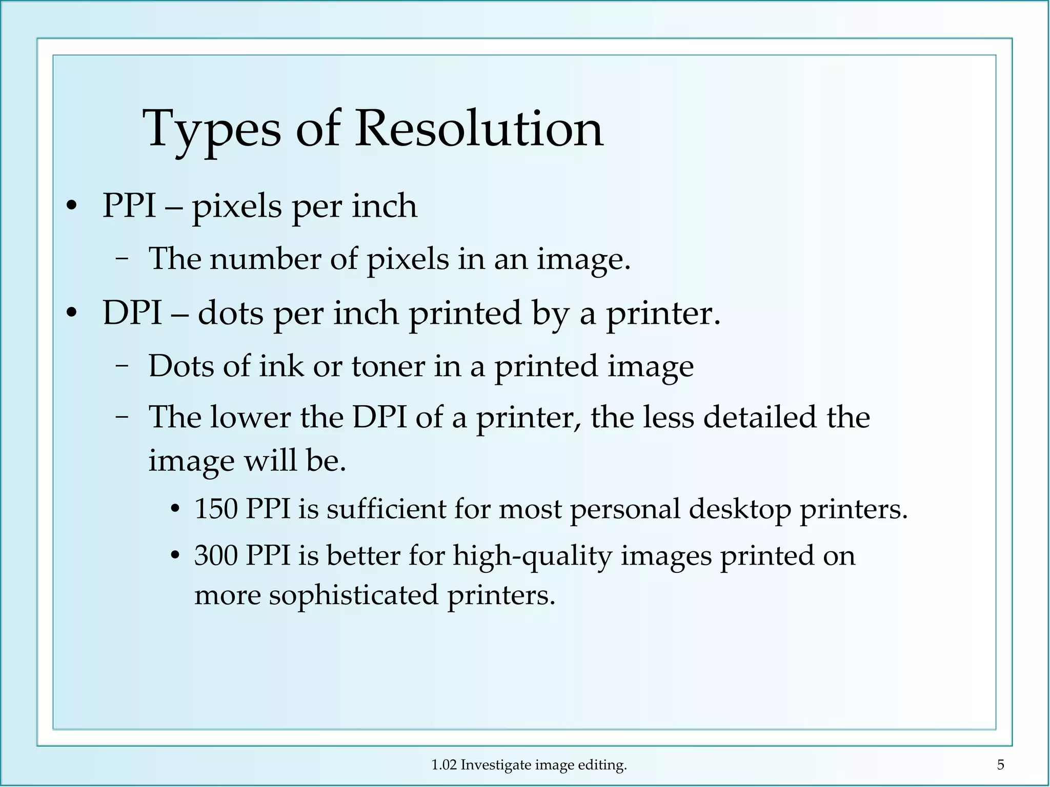 Screen and image resolution | PPT