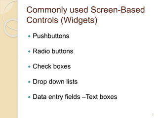 Screen based controls | PPT