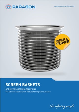 Screen Basket for Pulp & Paper Making Machine Mills | PDF