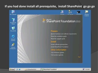 Screen Capture - Install SharePoint Foundation 2010 beta | PPT