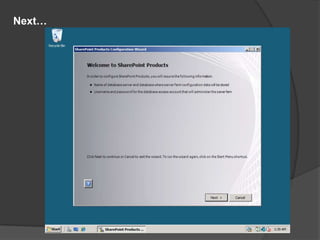 Screen Capture - Install SharePoint Foundation 2010 beta | PPT