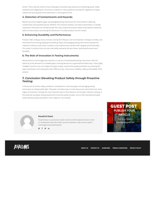 Elevating Product Safety with Paper & packaging testing instruments | PDF