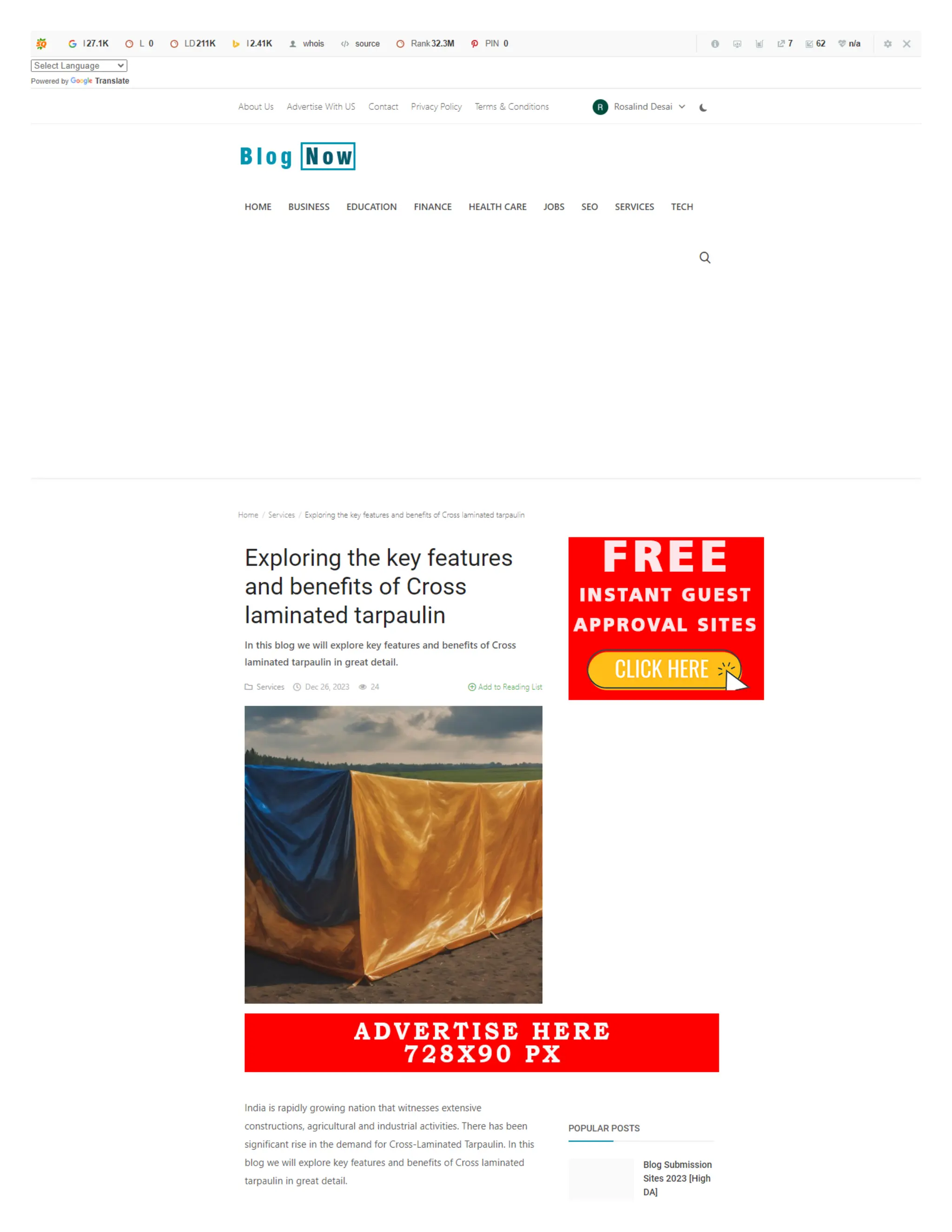 Exploring the key features and benefits of Cross laminated tarpaulin | PDF