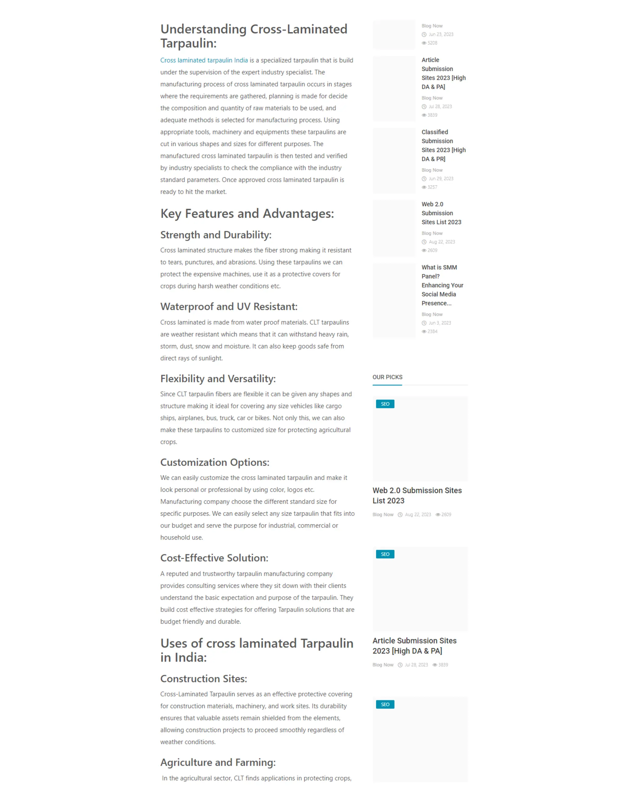 Exploring the key features and benefits of Cross laminated tarpaulin | PDF
