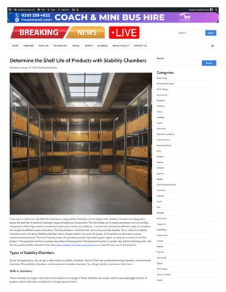 Determine the Shelf Life of Products with Stability Chambers | PDF