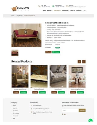 Chinioti Sofa - French Canned Sofa Set | PDF