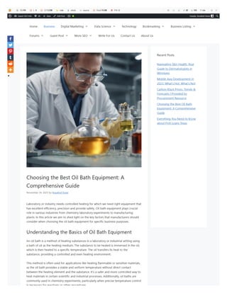 Choosing the Best Oil Bath Equipment: A Comprehensive Guide | PDF