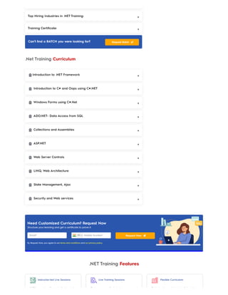 Microsoft Dot Net Certification Training | .NET Programming | KVCH | PDF