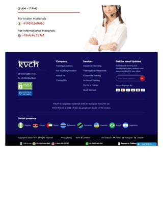 Tableau Certification Training Course| KVCH Training | PDF