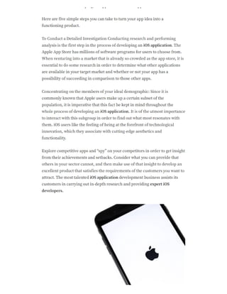 A beginner’s guide to an excellent iOS application development | PDF | Operating Systems ...