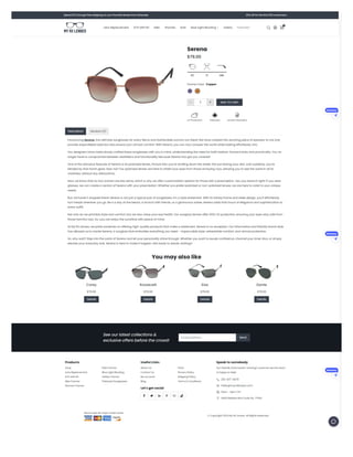 Serena: Elevate Your Vision with Precision Rx Lenses and Chic Designs | PDF