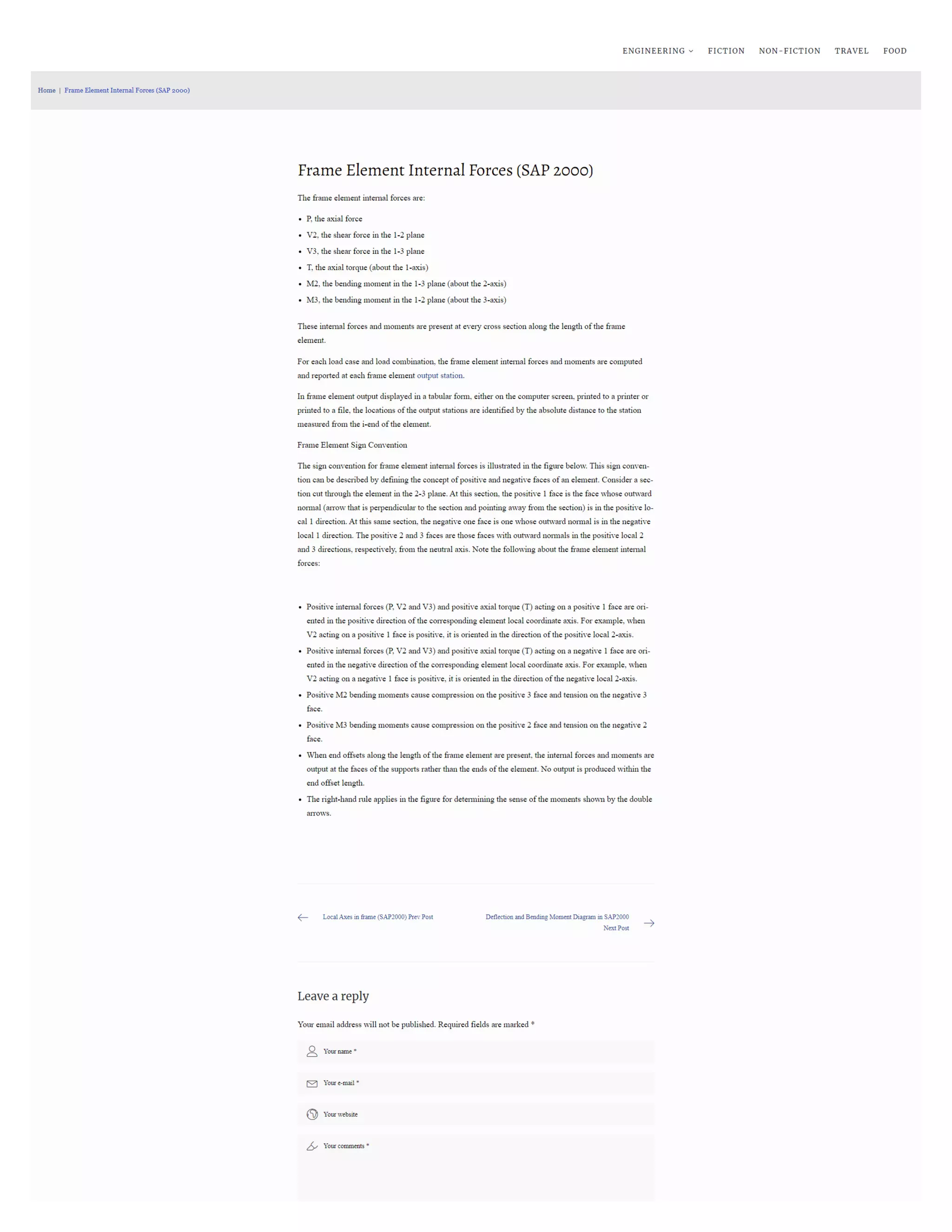 frame-element-internal-forces-sap-2000 | PDF