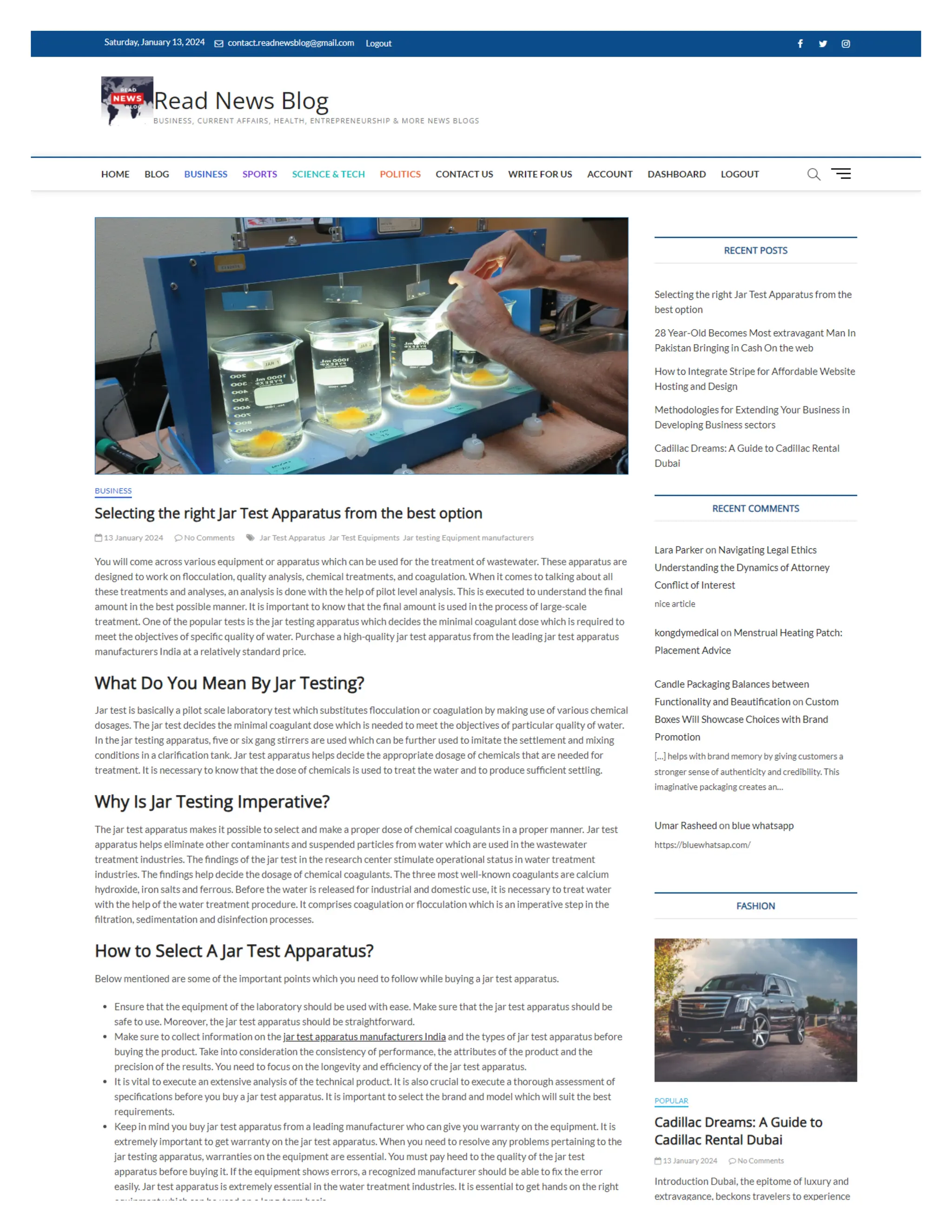 Selecting the right Jar Test Apparatus from the best option | PDF