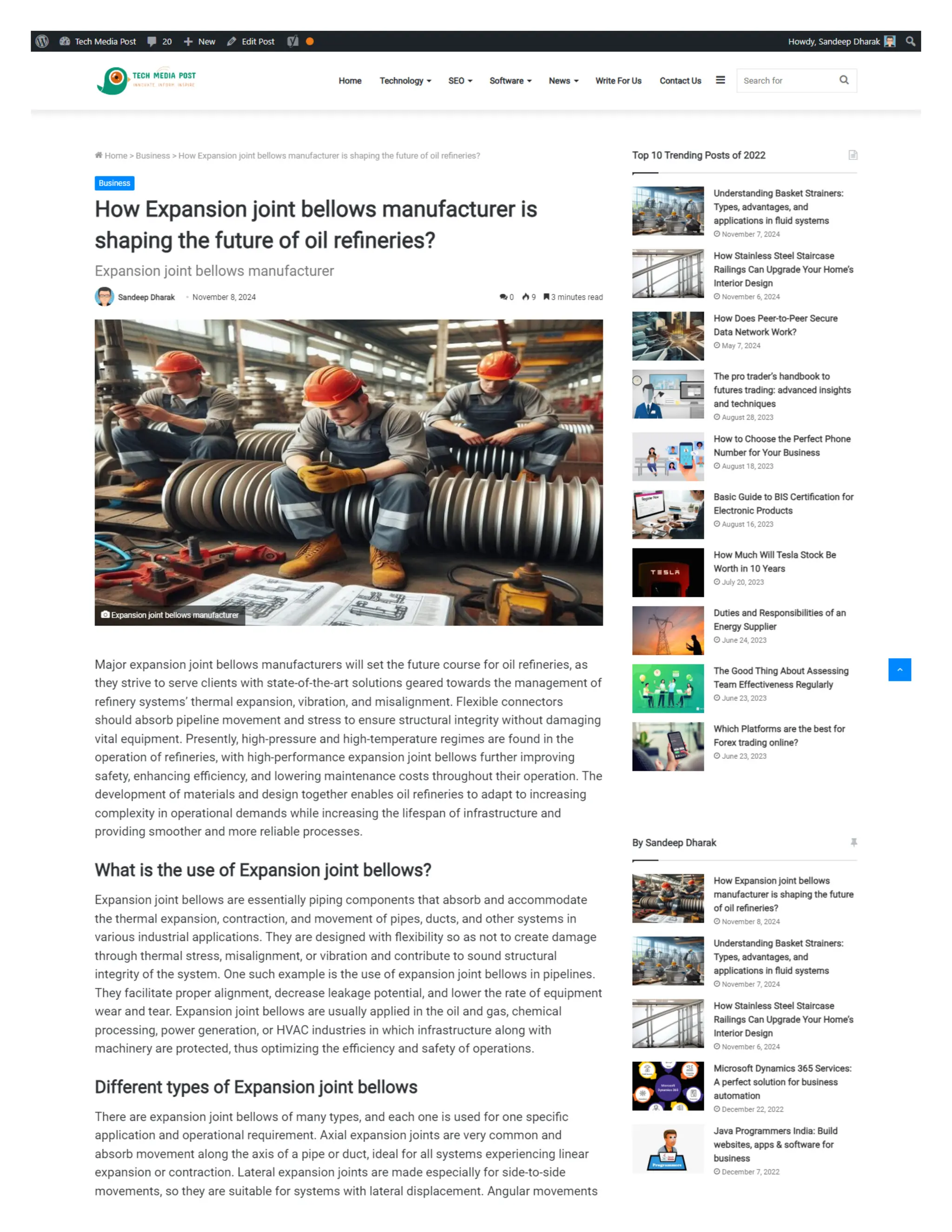 How Expansion joint bellows manufacturer is shaping the future of oil ...