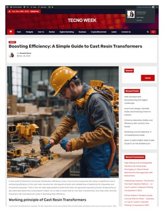 Boosting Efficiency: A Simple Guide to Cast Resin Transformers | PDF