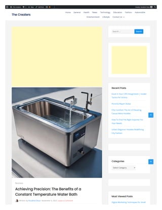 Achieving Precision: The Benefits of a Constant Temperature Water Bath ...