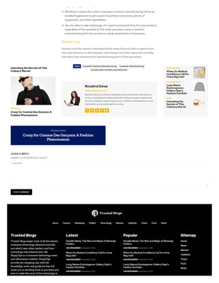 What Is cosmetic Contract Manufacturing? With Benefits | PDF